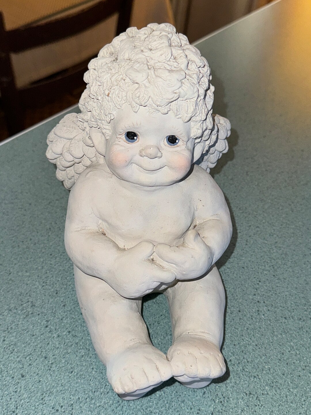 Dreamsicles Kristin Haynes Signed Cherub Clay Art Ind Large Figurine ...
