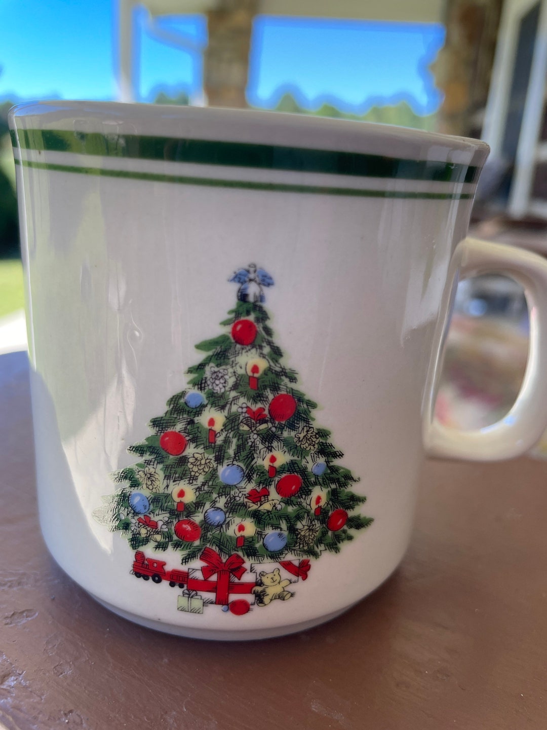 Trisa Christmas Tree Stoneware Coffee Cups - Set of 4 - Etsy