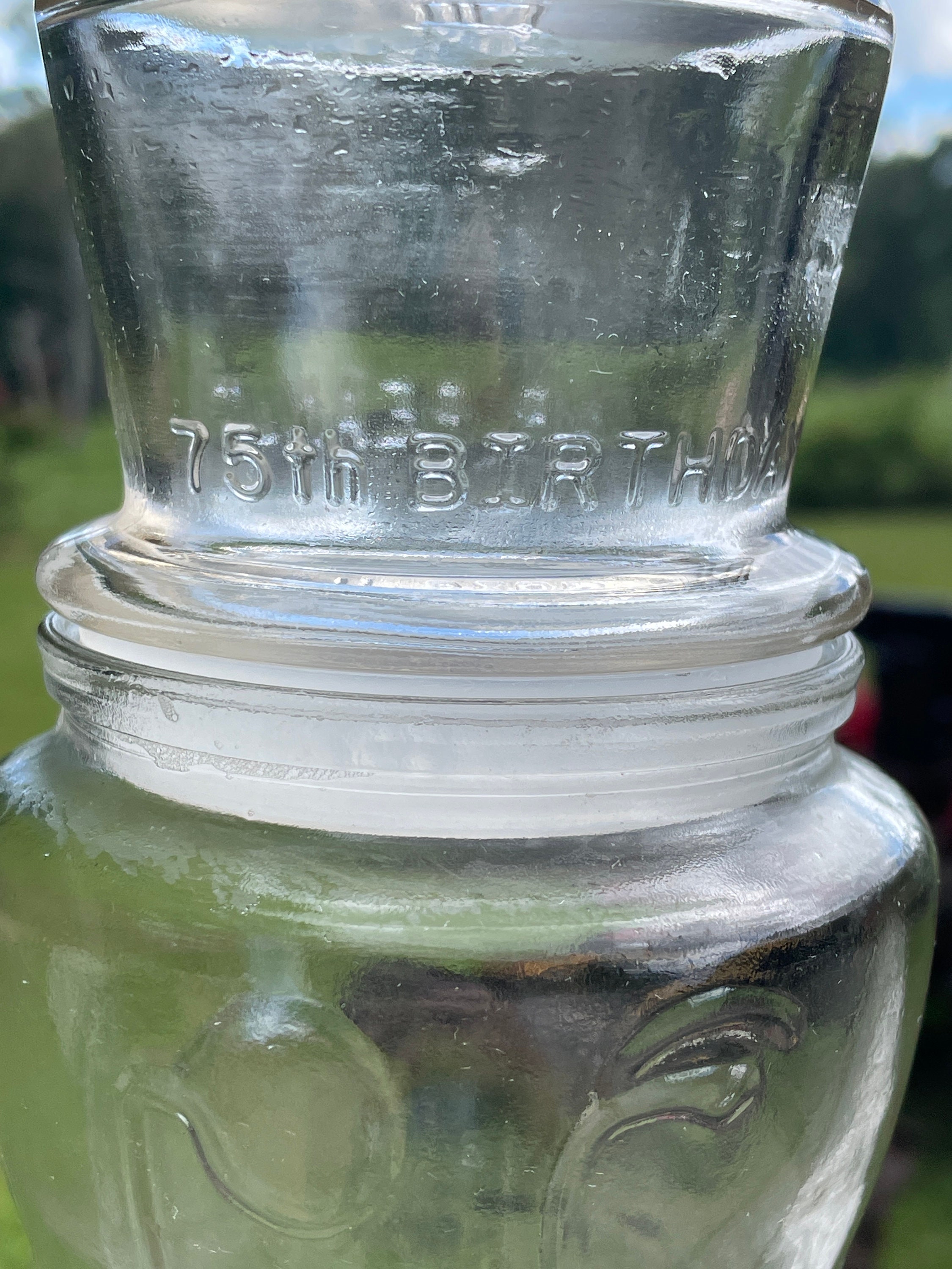 Vintage 1991 Mr. Planter's Peanuts Glass Jar: 75th Birthday Advertising ...