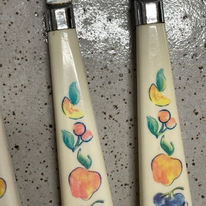 Vintage Corelle Fruit Basket Salad Forks Knives Spoons Flatware Corelle ...