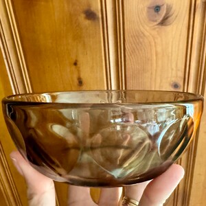 Brown Glass PYREX Salad Bowl Set Thumbprint Teardrop Pattern PYREX ...