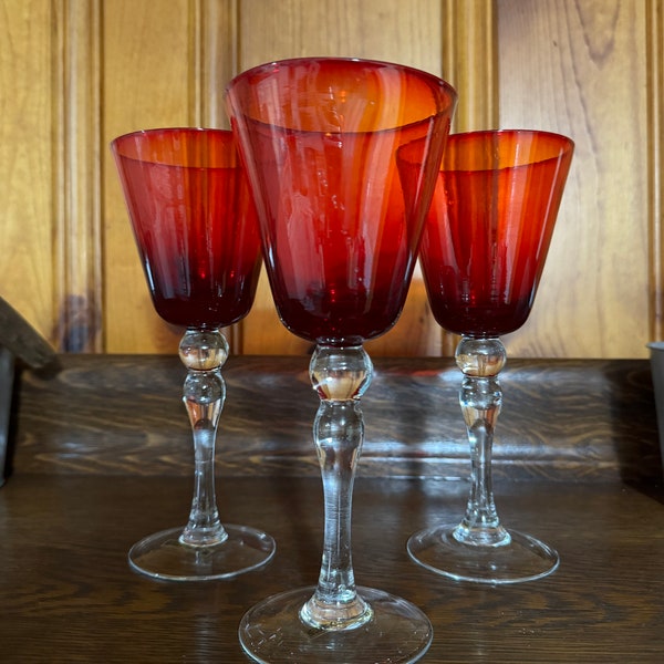 Colored Glass Stemware - Etsy