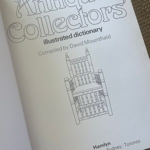 1970’s Illustrated Dictionary the Antique Collector’s Illustrated ...