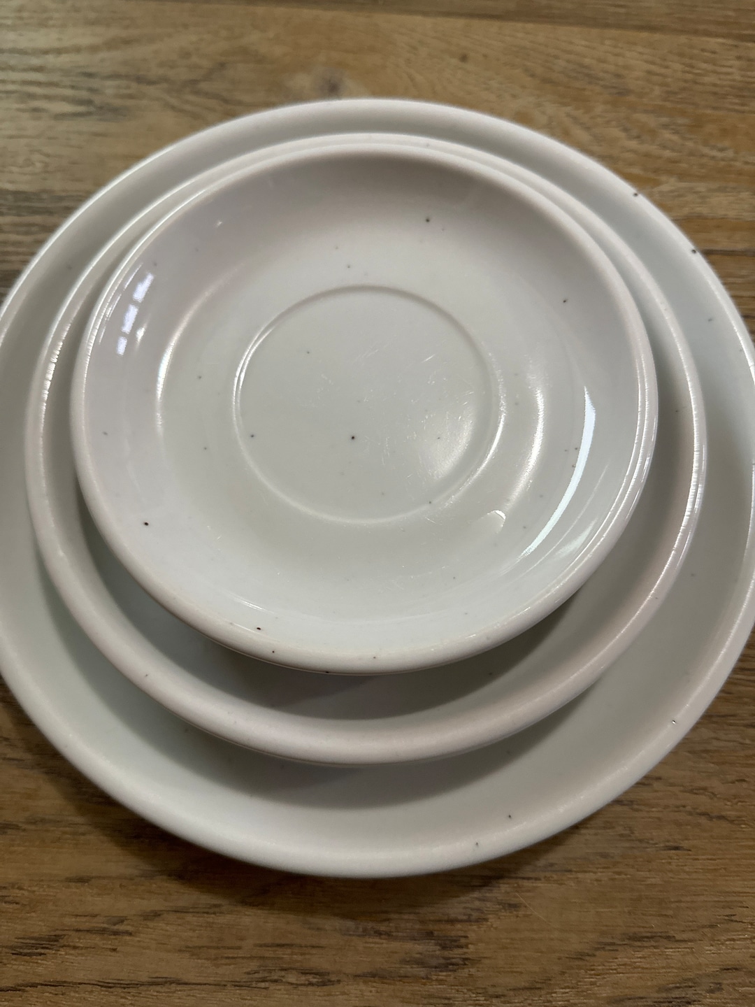 Vintage Galaxy Trend Pacific Milkstone Dinnerware Set: White Speckled ...