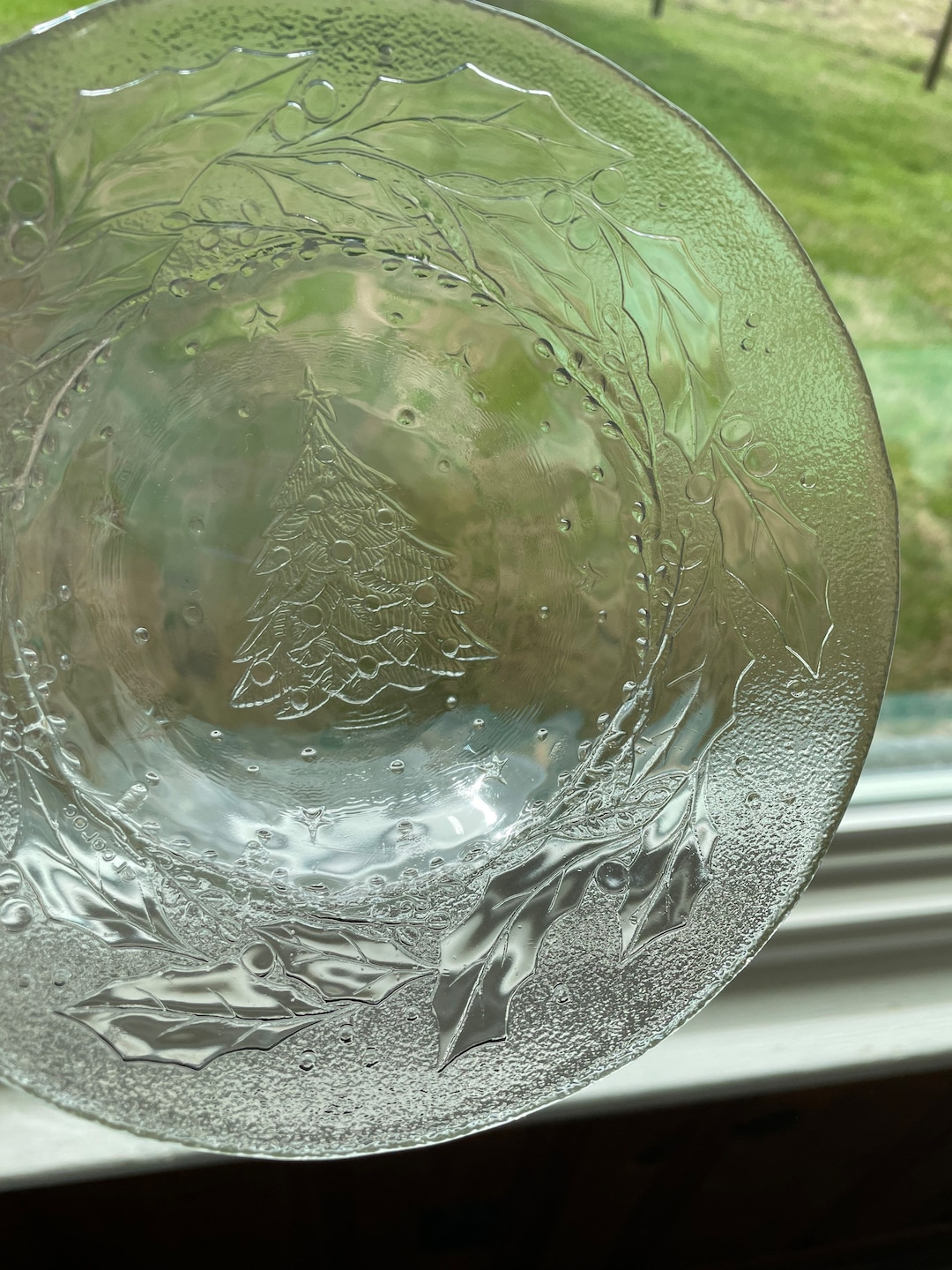 Arcoroc USA Christmas Tree Dinnerware Set, Arcoroc Textured Glass ...