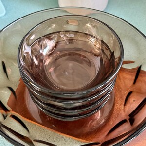 Brown Glass PYREX Salad Bowl Set Thumbprint Teardrop Pattern PYREX ...