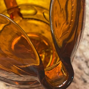 Vintage Kings Crown Amber Colored Glass Pitcher Warm Honey Crown Ewer ...