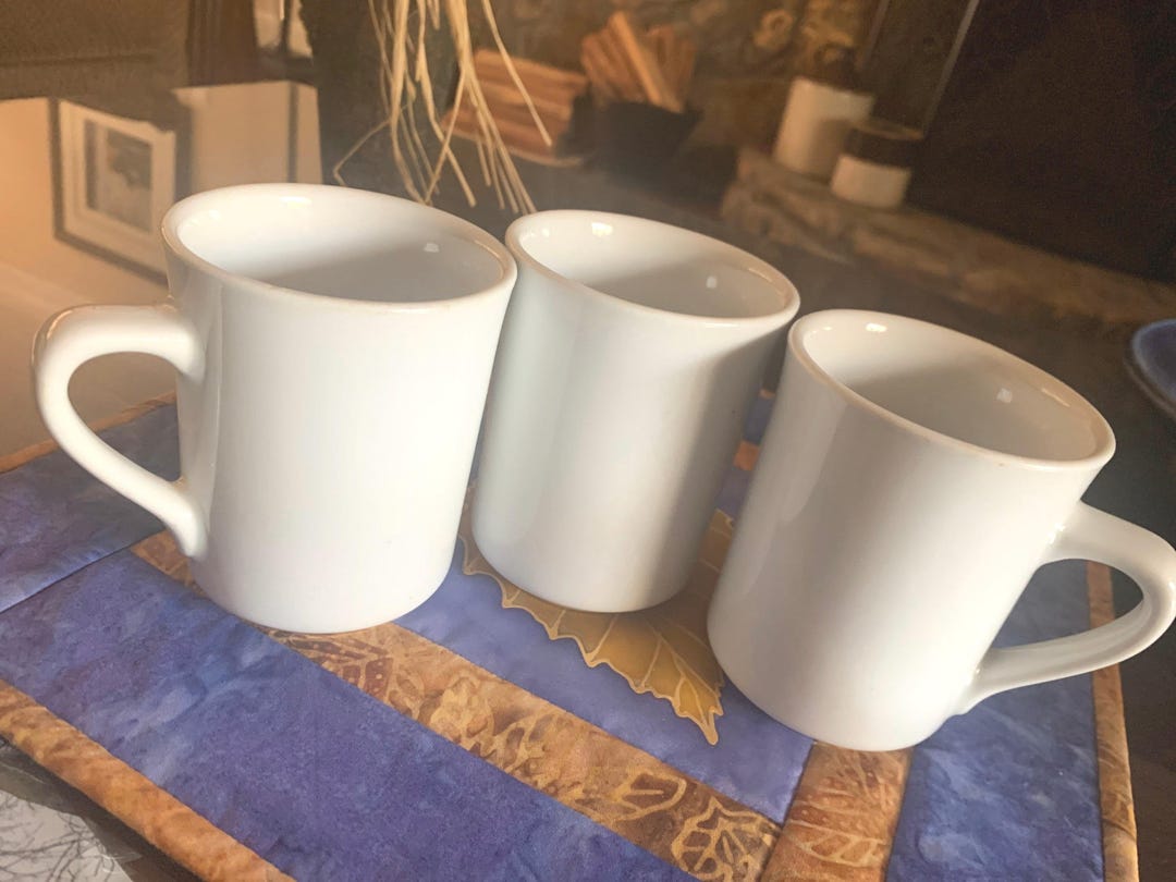 REGO Ware Diner Cups, Vintage REGO Restaurant Ware Mugs, Vitrified ...