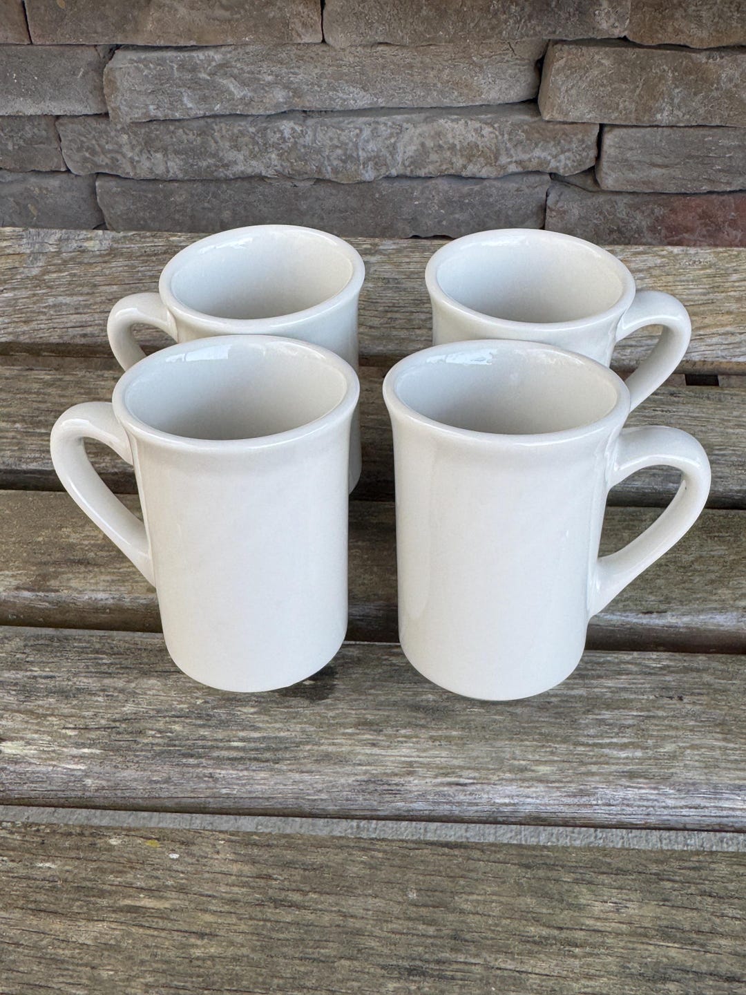 Vintage Tuxton Coffee Cups Restaurant Diner Ware Mugs White With Swirl ...