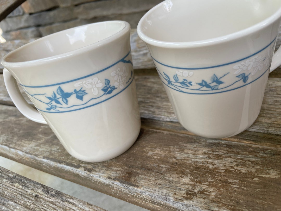 Corning Ware Coffee Cups Corelle Corning First of Spring Blue White ...