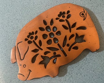 Pig Cast Iron Trivet - Etsy