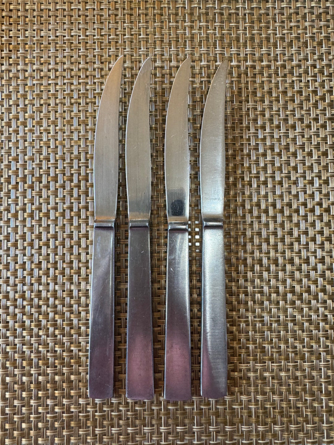 Vintage Capri Italy Stainless Steel Steak Knives: Modern Grip Flatware ...
