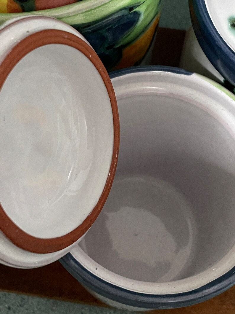 HIMARK Portugal Terracotta Canister Set Celina Grape Pattern - Etsy