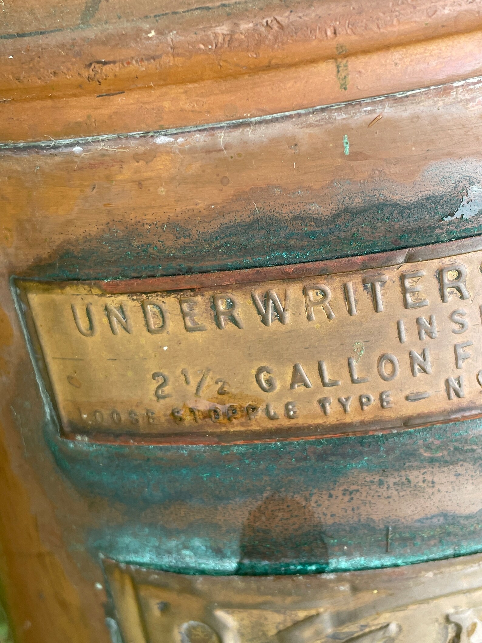 Vintage Aaron Stempel Brass Fire Extinguisher: Copper and Brass 2.5 ...