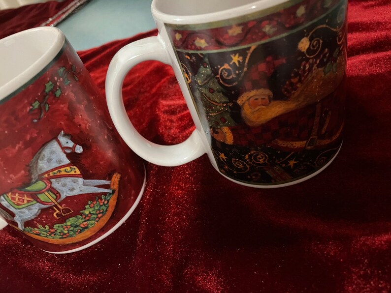 Vintage Christmas Mugs Susan Winget Certified International - Etsy