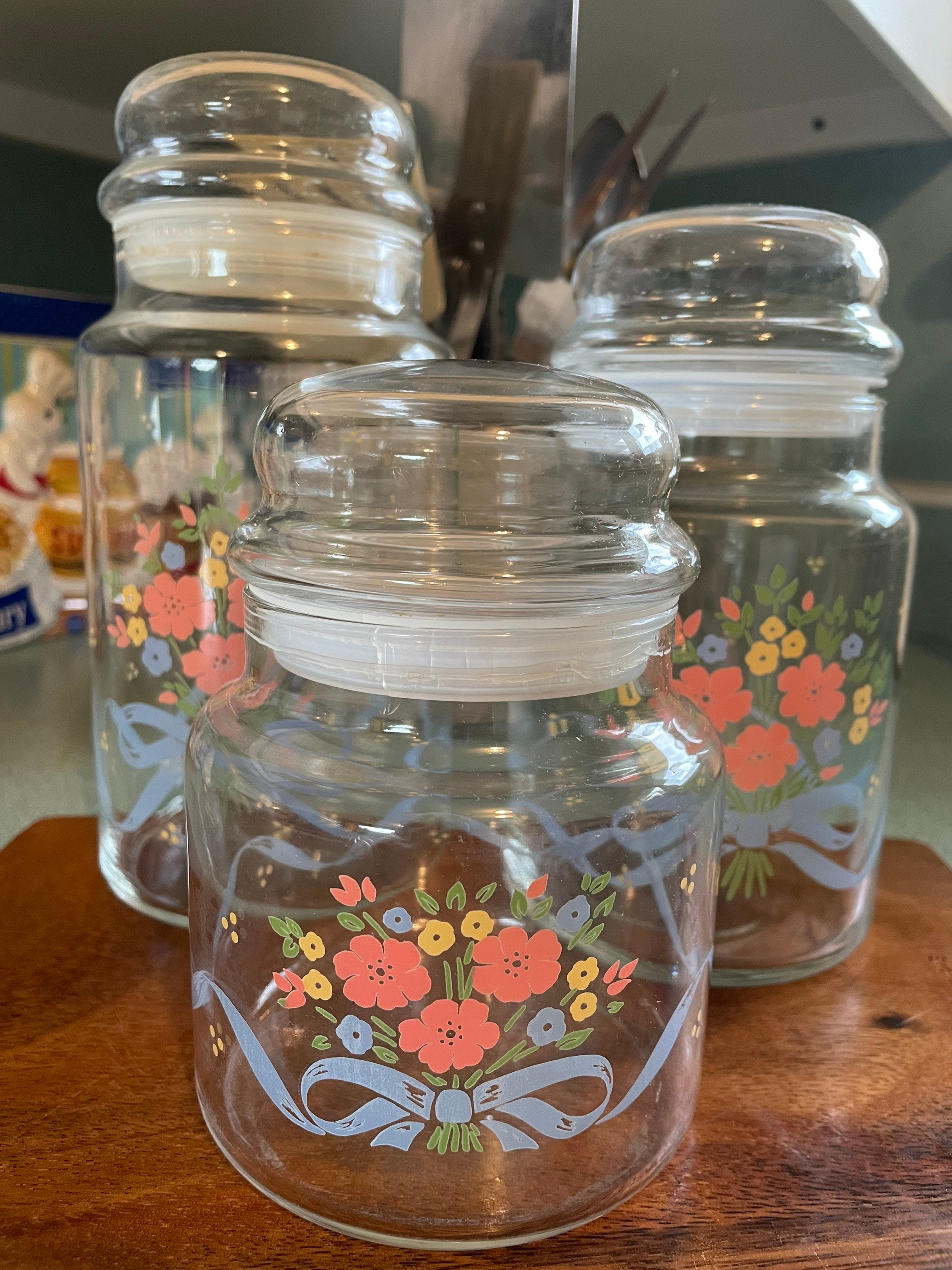Vintage Glass Kitchen Canisters