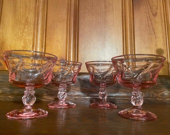 Pink Fostoria Glasses - Etsy