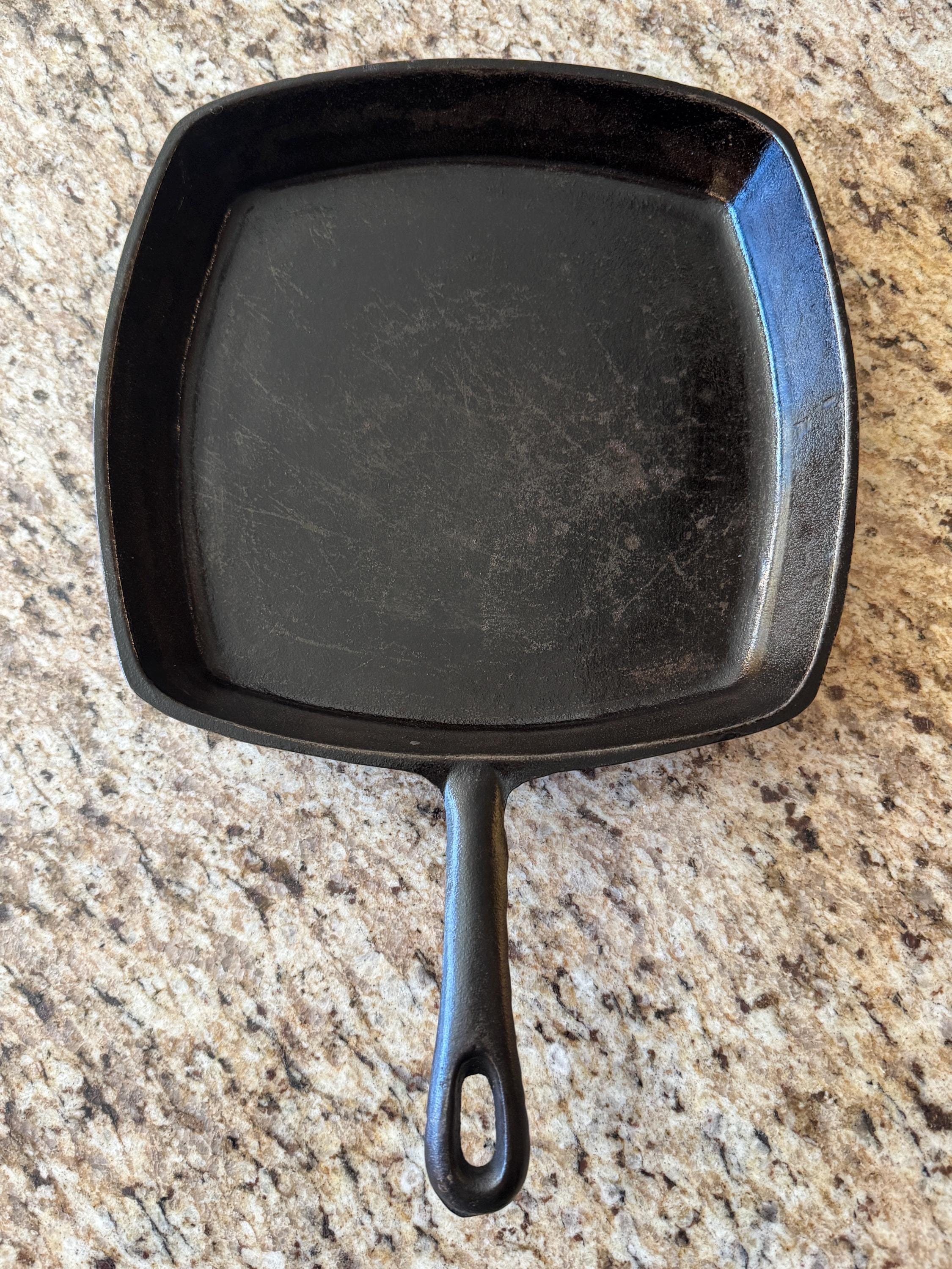 Vintage Birmingham Stove & Range Cast Iron Square Griddle Pan Skillet ...