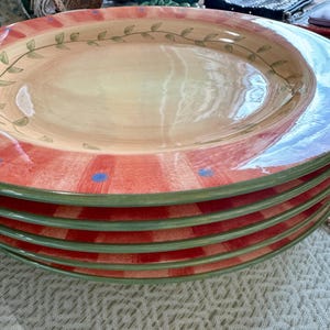 Phaltzgraff Napoli Dinnerware Dinner Plates Orange Yellow Blue Red ...