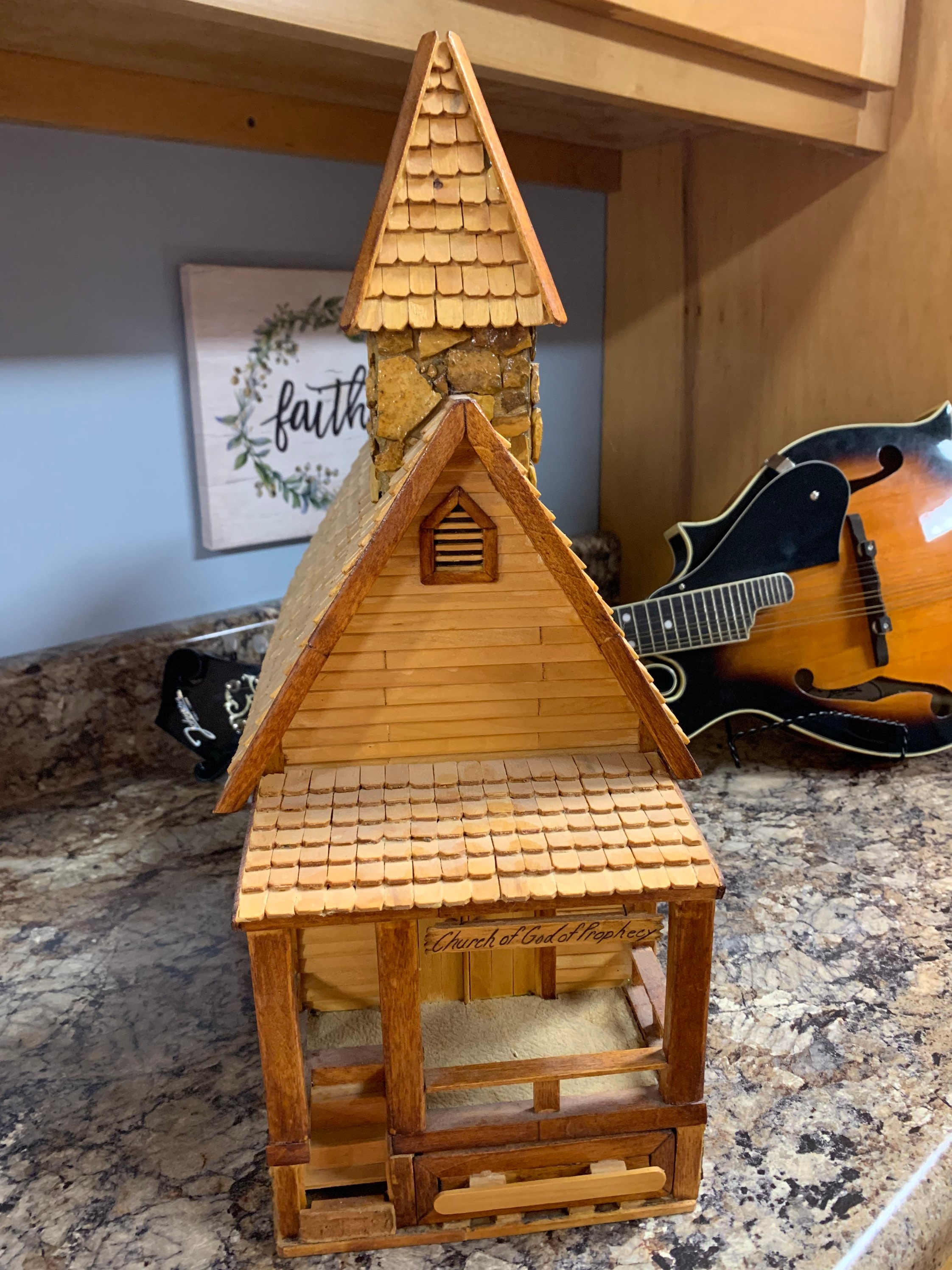 Handmade Popsicle Stick & Stone Church Country Church - Etsy