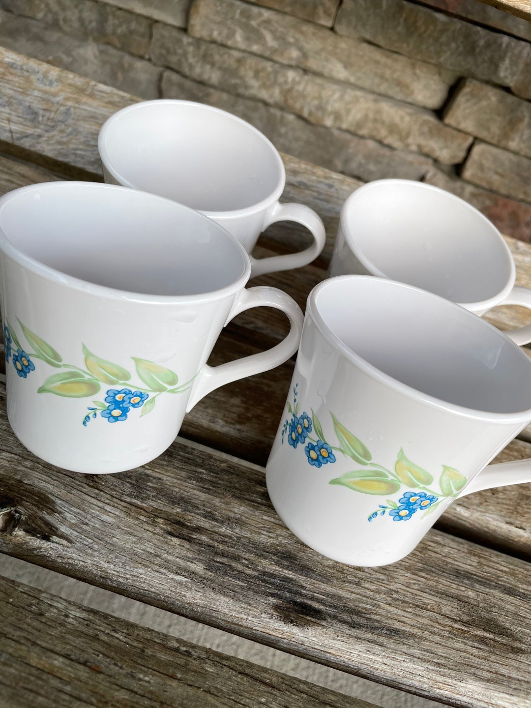Corning Ware Coffee Cups: My Garden Floral Pattern, Set of 4 - Etsy