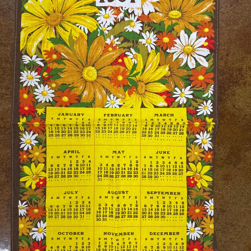 Tea Towel Calendar - Etsy