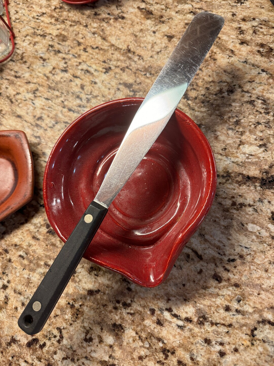 Flint Arrowhead Utensils Cake Icer EKCO Spatula Vintage Utensils Black ...