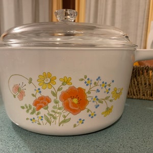 Corning Ware Range Toppers Wild Flowers Pattern With Lids 2.5 | Etsy