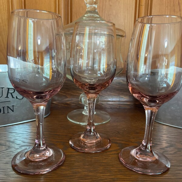 Pink Stemware - Etsy