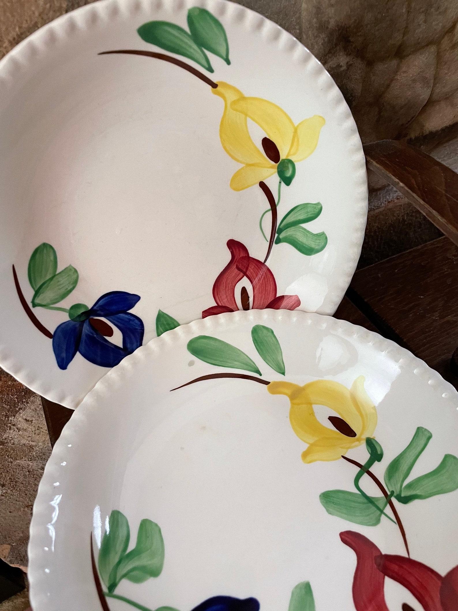 Blue Ridge Southern Pottery Underglaze Hand Painted Bowls - Etsy