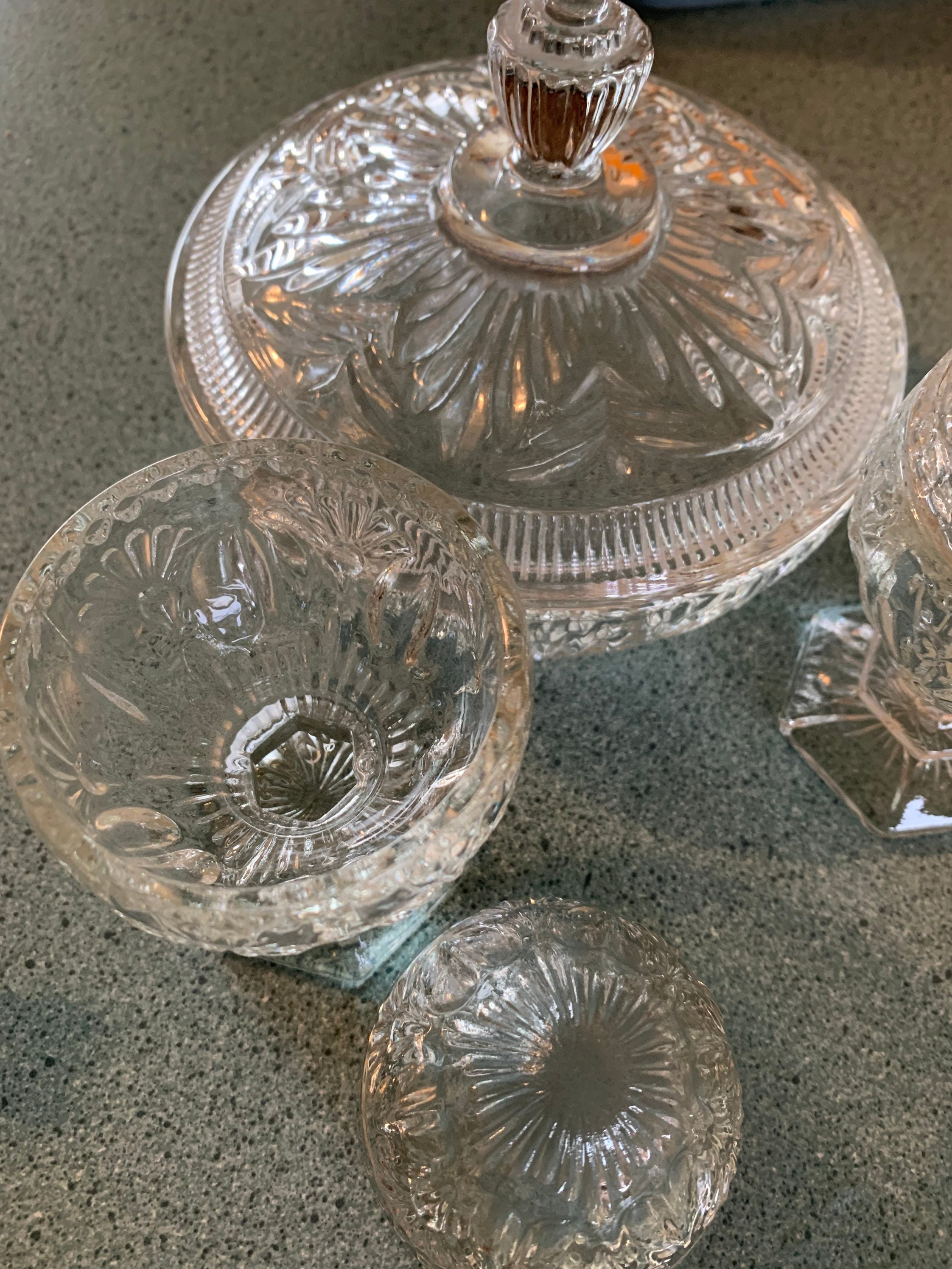 Cut Glass Avon Serve Ware Avon Glass Egg Coddlers Avon Candy | Etsy