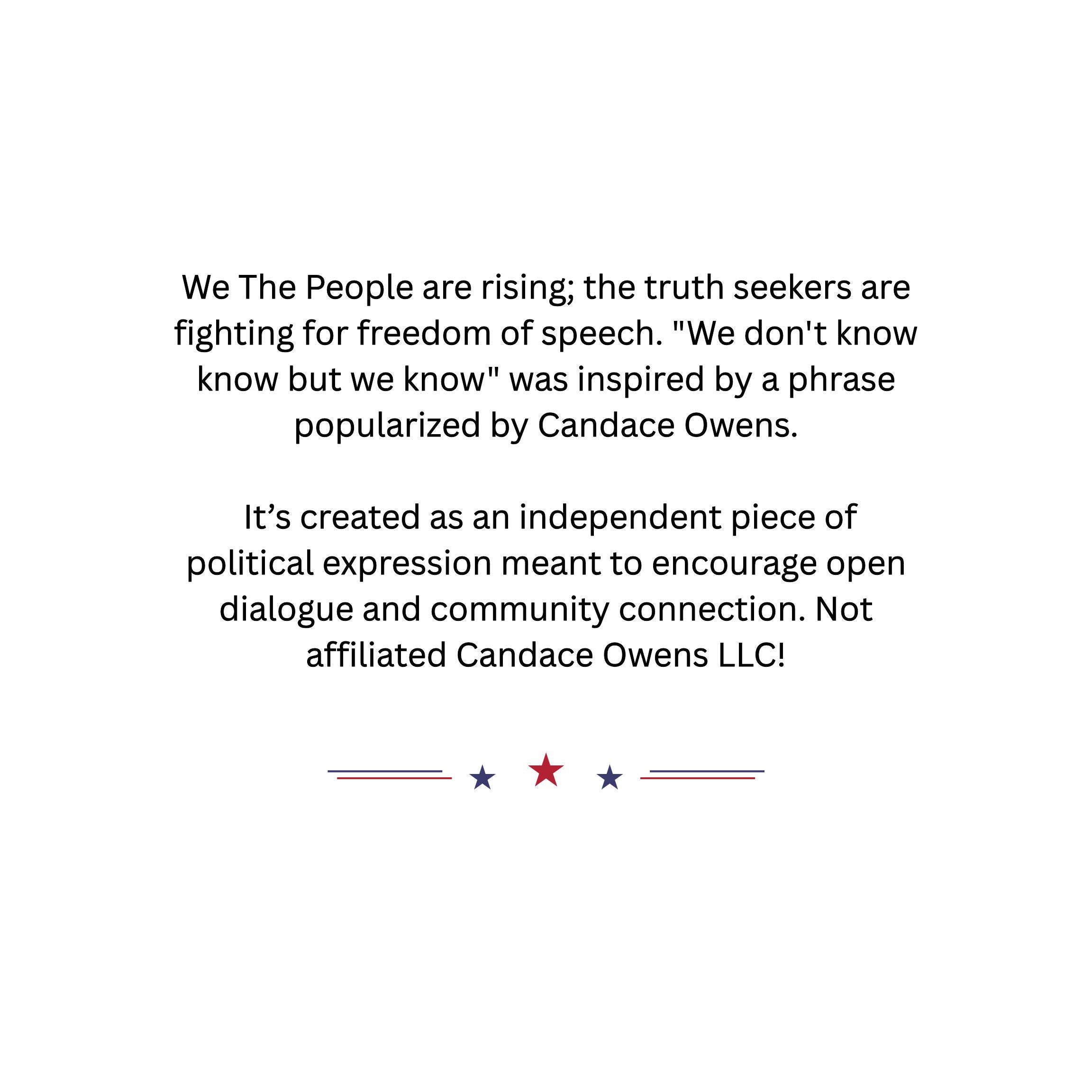 We Don't Know Know but We Know, Candace Owens Shirt, Conspiracy Theory ...