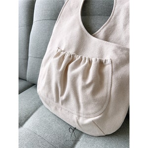 Oval Tote Bag With Pocket Asymmetric Strap Bag Sewing Pattern PDF ...