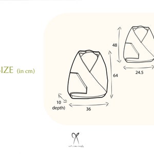 Triangle Pocket Tote Bag Pattern Sewing PDF Printable Instant Download ...