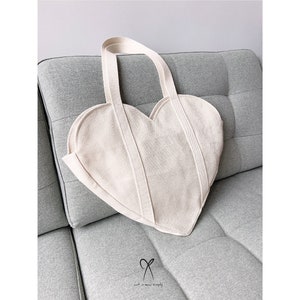 Heart Shaped Tote Bag Sewing Pattern PDF Printable Instant Download DIY ...