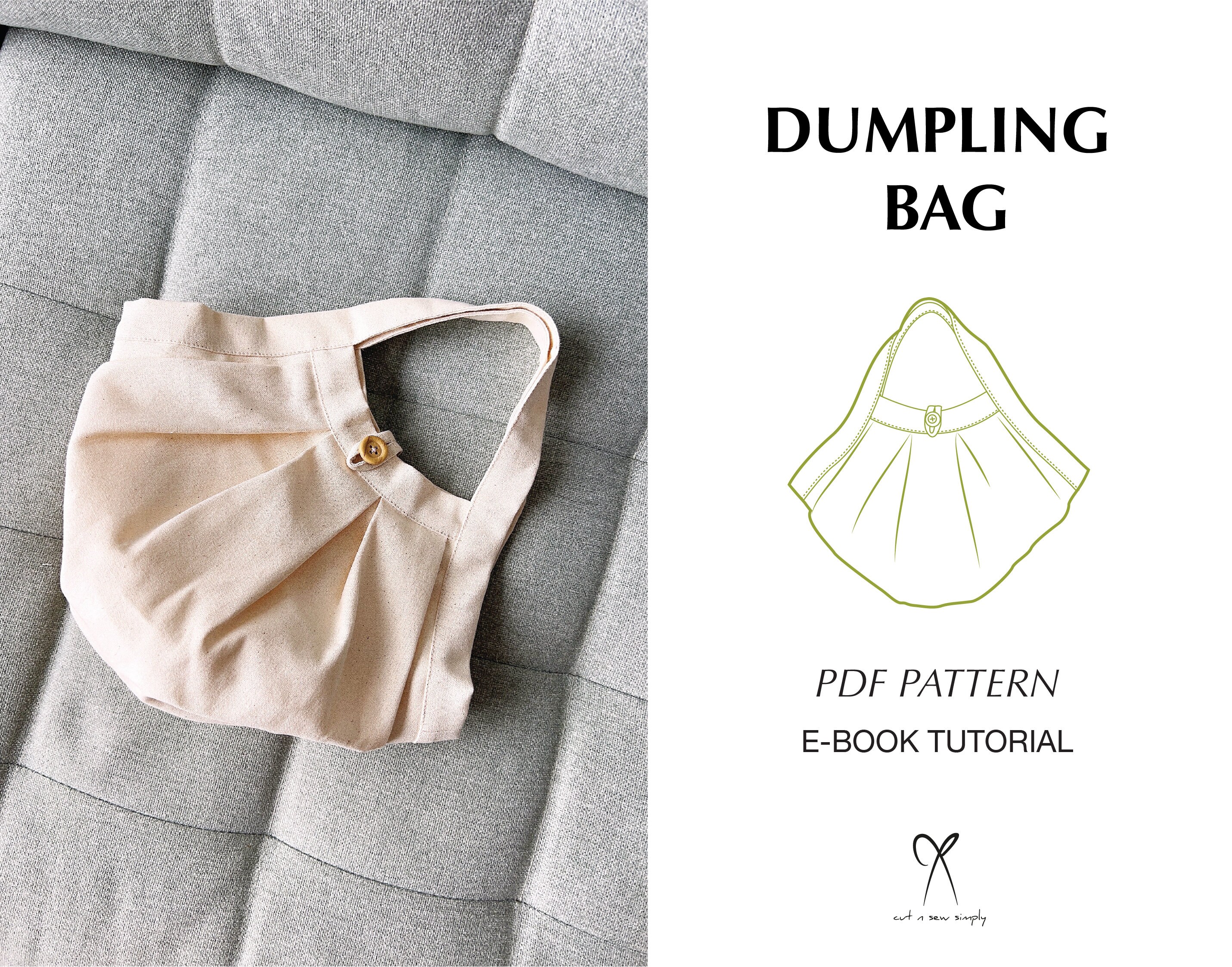 Dumpling Handbag Pleated Basket Bag Pattern Sewing PDF - Etsy