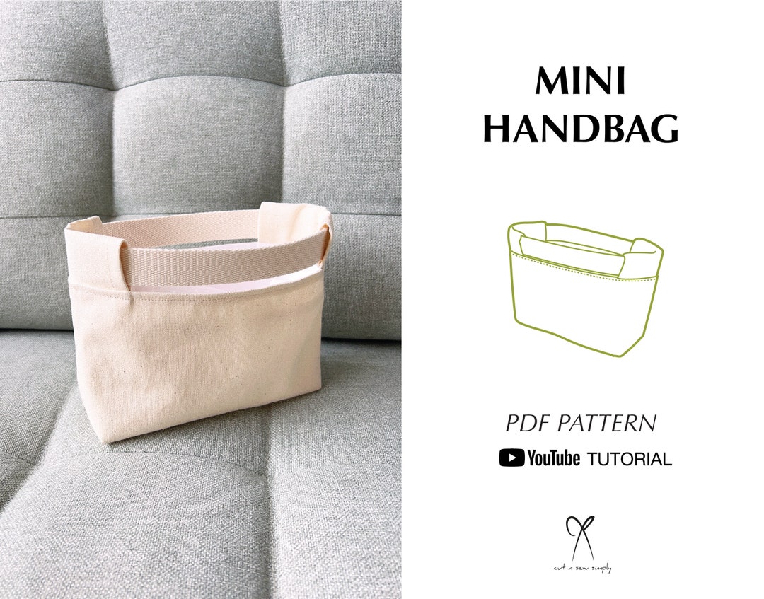 Mini Handbag Sewing Pattern PDF Printable Instant Download DIY One Size ...