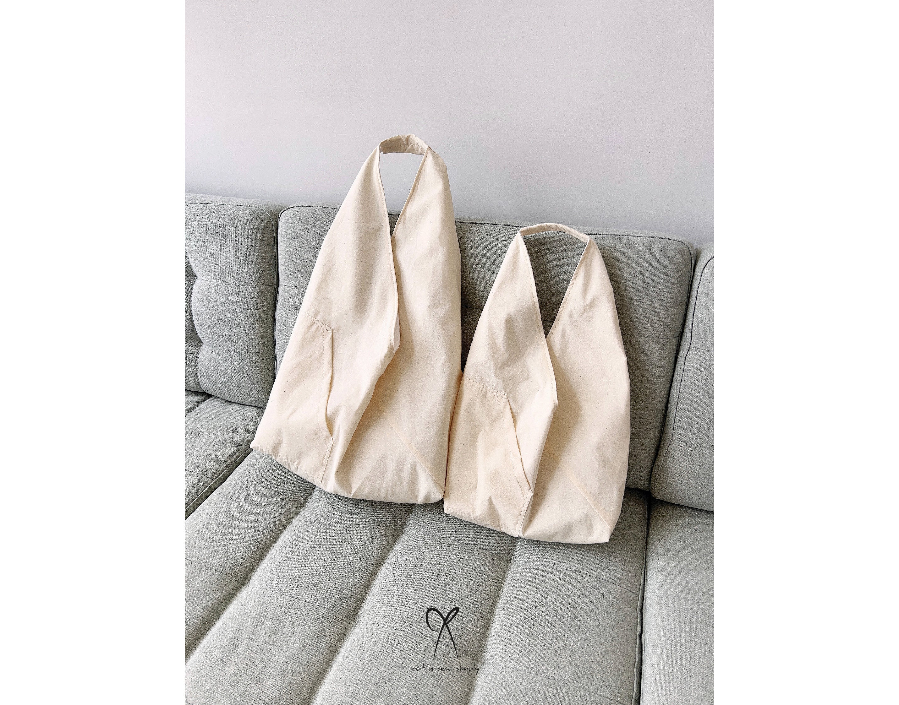 Triangle Pocket Tote Bag Pattern Sewing PDF Printable Instant - Etsy ...