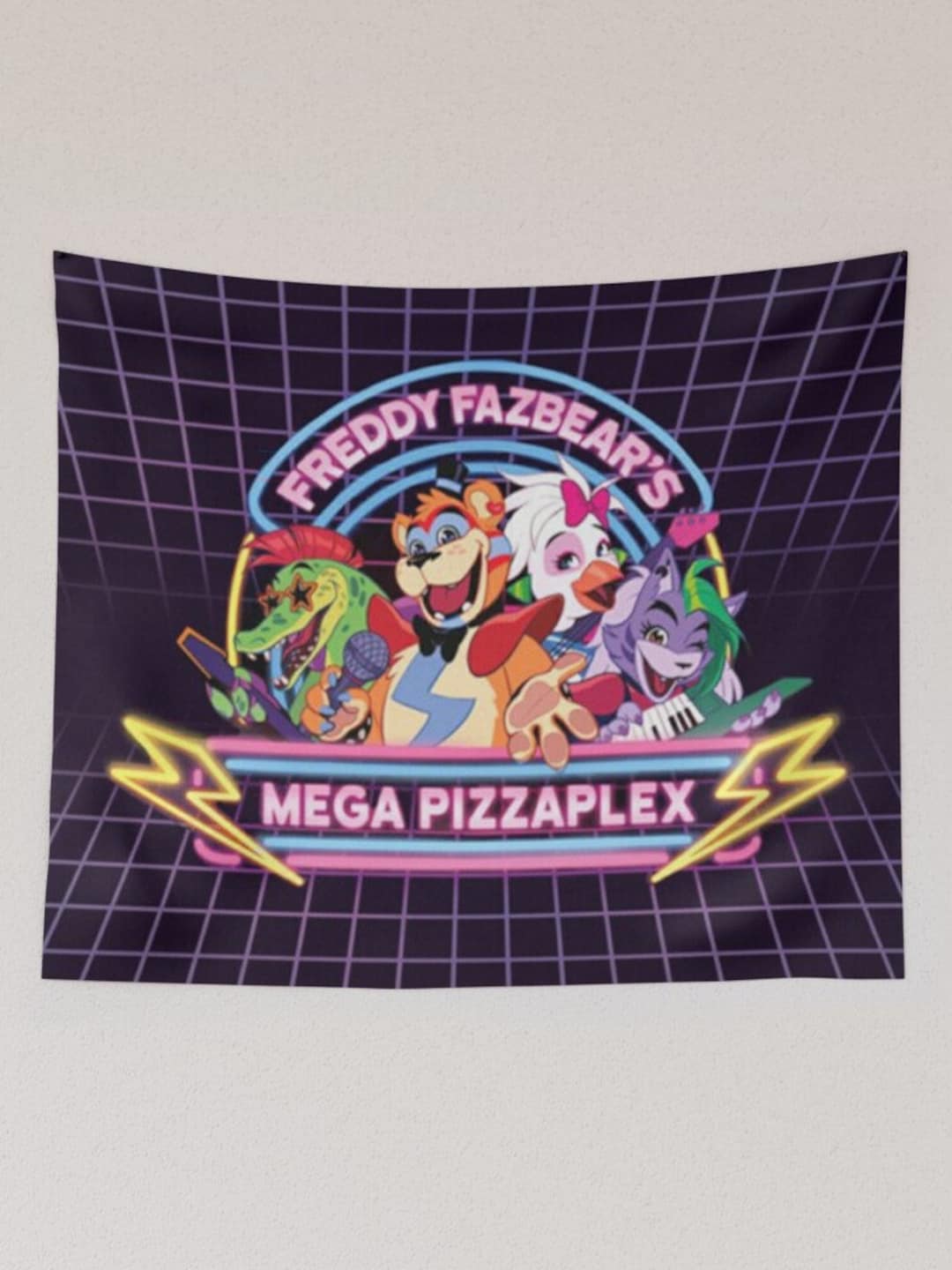 FNAF Security Breach Wall Tapestry, Five Nights at Freddys Mandala ...