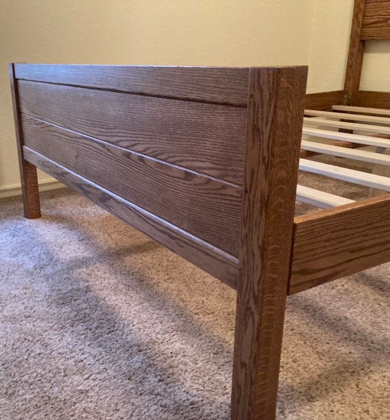 Classic Solid Oak Hardwood Handmade Bed Frame Farmhouse Bed - Etsy