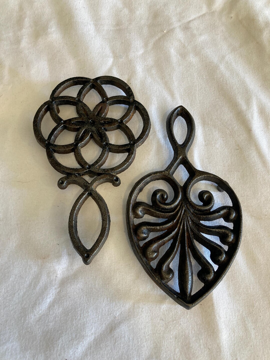 Vintage Wilton Cast Iron Trivets, Set of 2 - Etsy