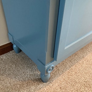 Hand Crafted Painted Sideboard Cabinet With Hand Turned Legs - Etsy