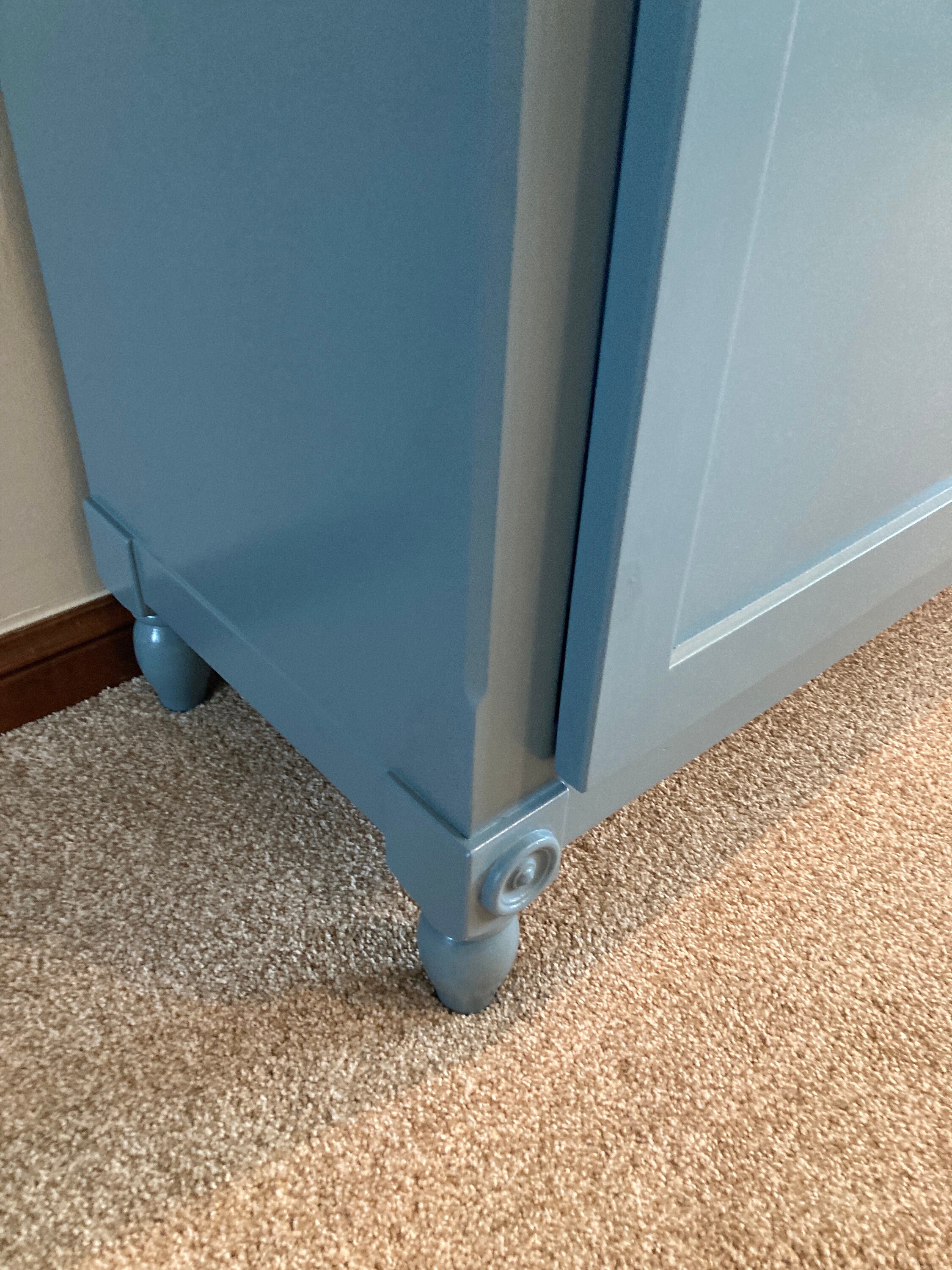 Hand Crafted Painted Sideboard Cabinet With Hand Turned Legs - Etsy