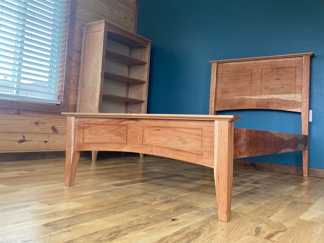 Handmade Solid Cherry Wood Shaker Style Bed Frame - Etsy