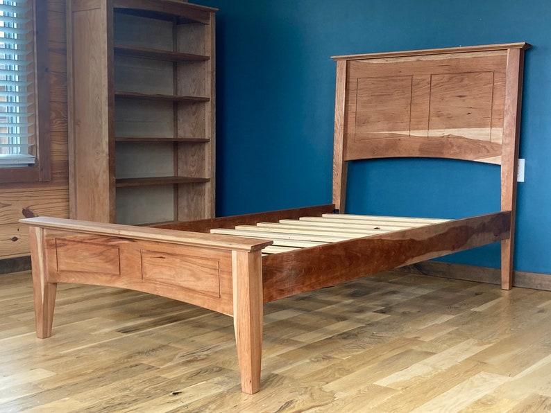 Handmade Solid Cherry Wood Shaker Style Bed Frame - Etsy