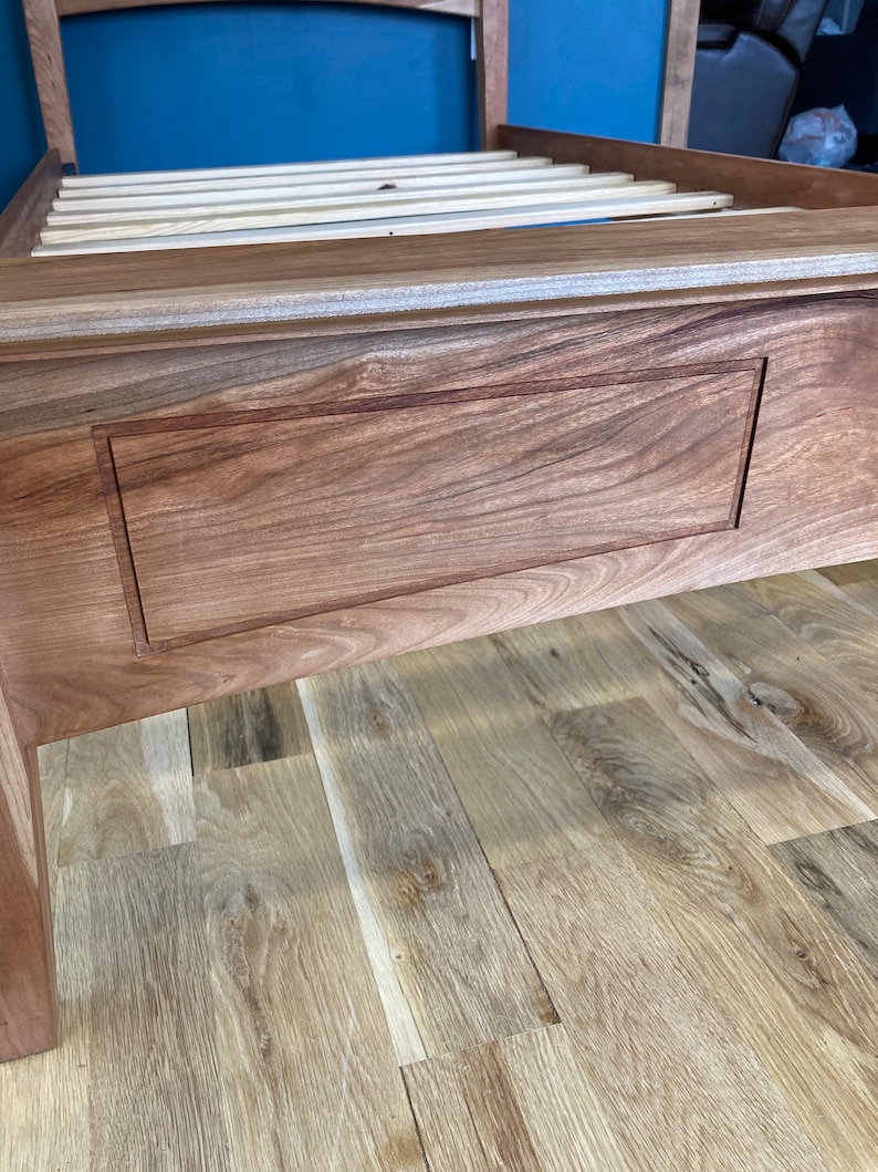 New Handmade Solid Cherry Wood Shaker Style Bed Frame, Made in the USA ...
