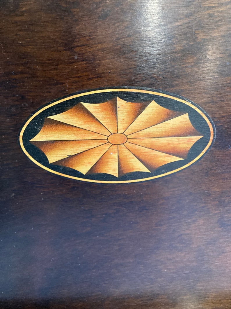 Antique Inlaid Mahogany Tray With Handles - Etsy