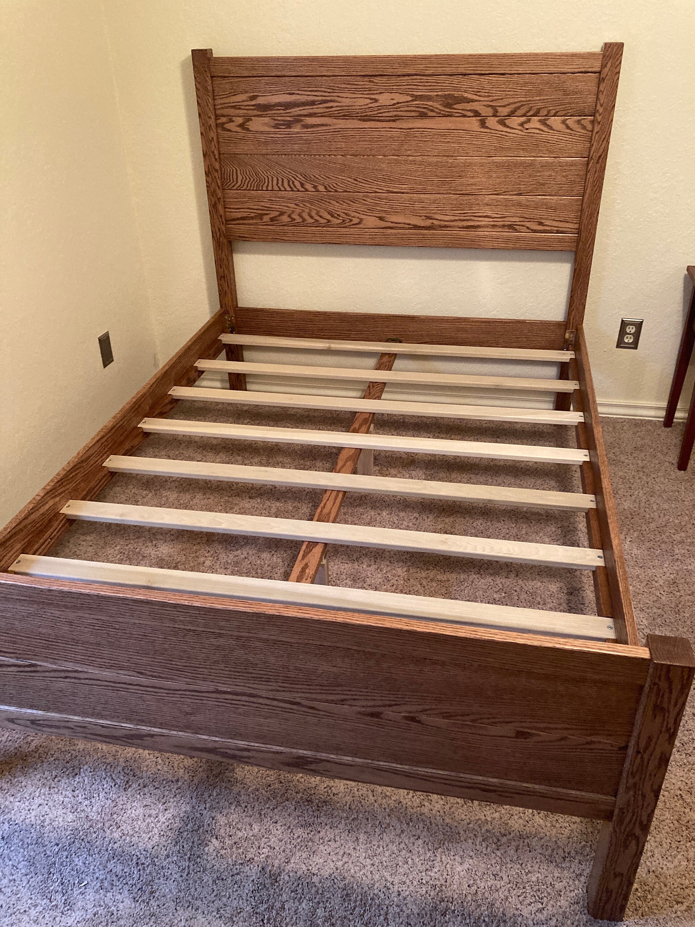 Classic Solid Oak Hardwood Handmade Bed Frame Farmhouse Bed - Etsy