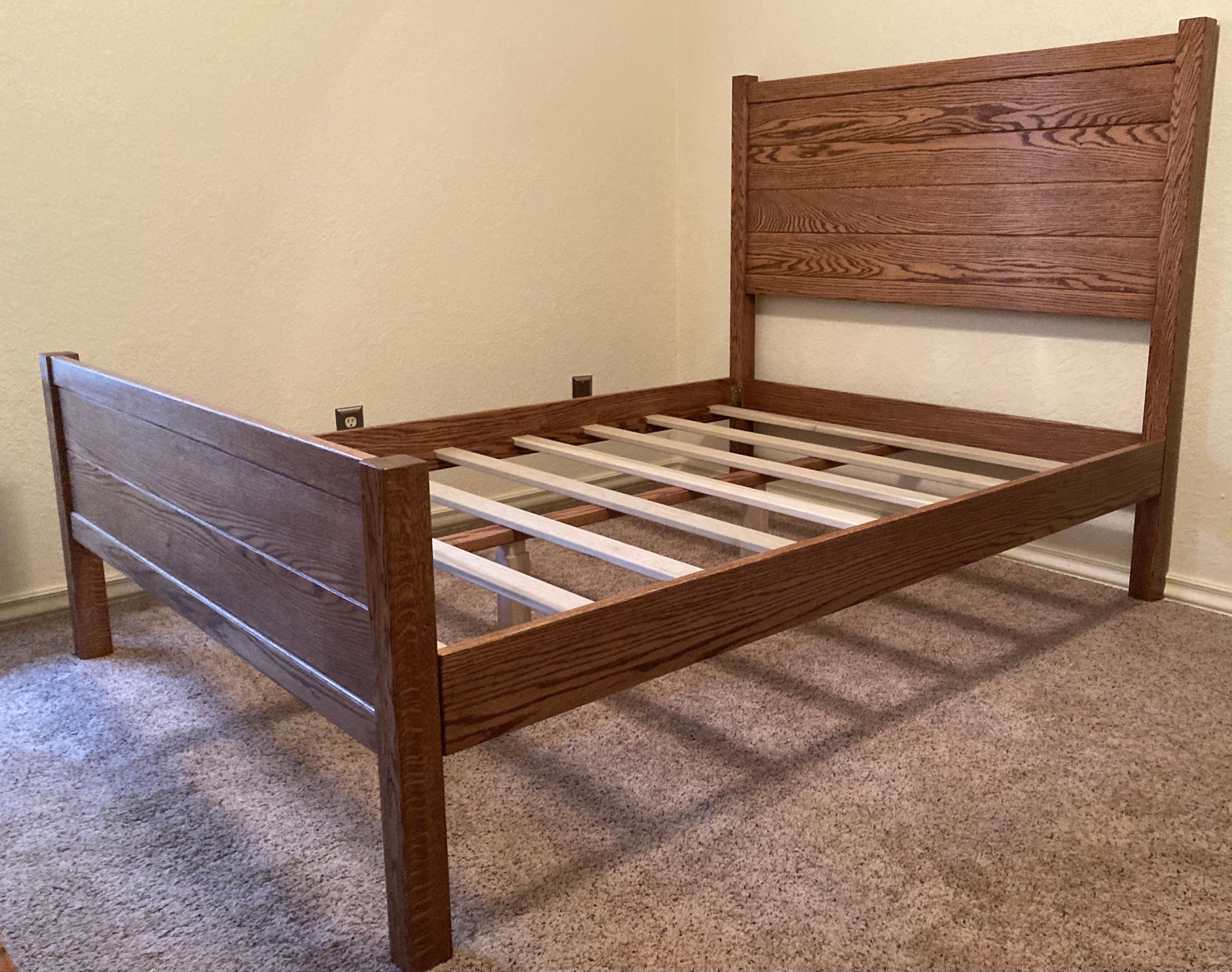 Classic Solid Oak Hardwood Handmade Bed Frame - Etsy