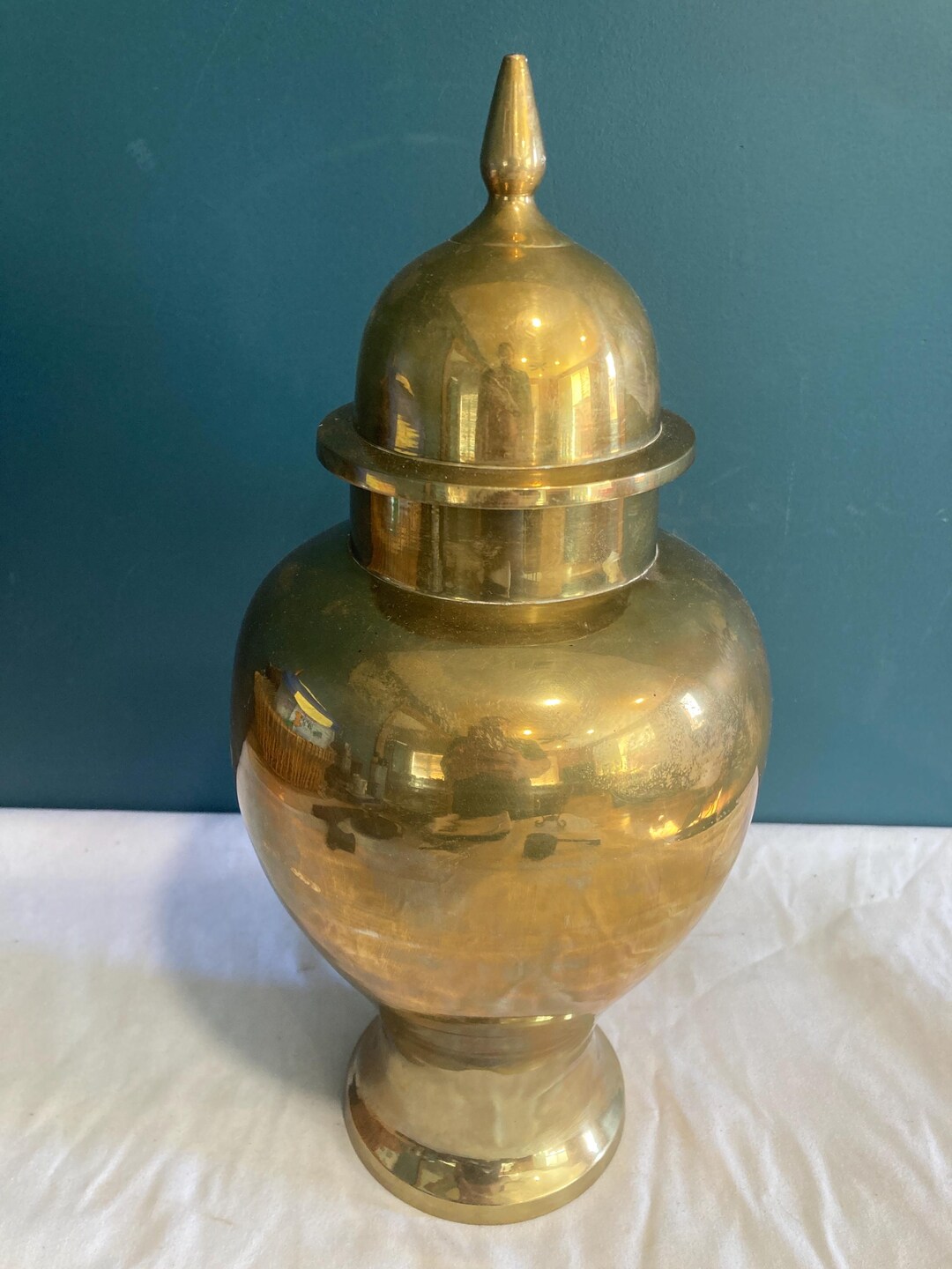 Midcentury Large Solid Brass Ginger Jar With Lid - Etsy